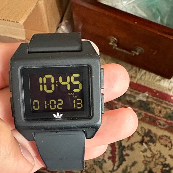 adidas | Accessories | Adidas Black Square Digital Watch | Poshmark